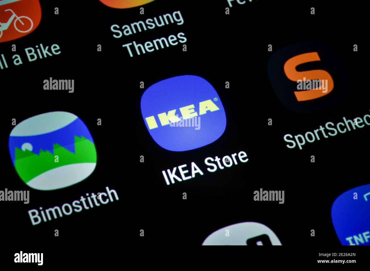 Smartphone, Display, App, Ikea Stock Photo - Alamy
