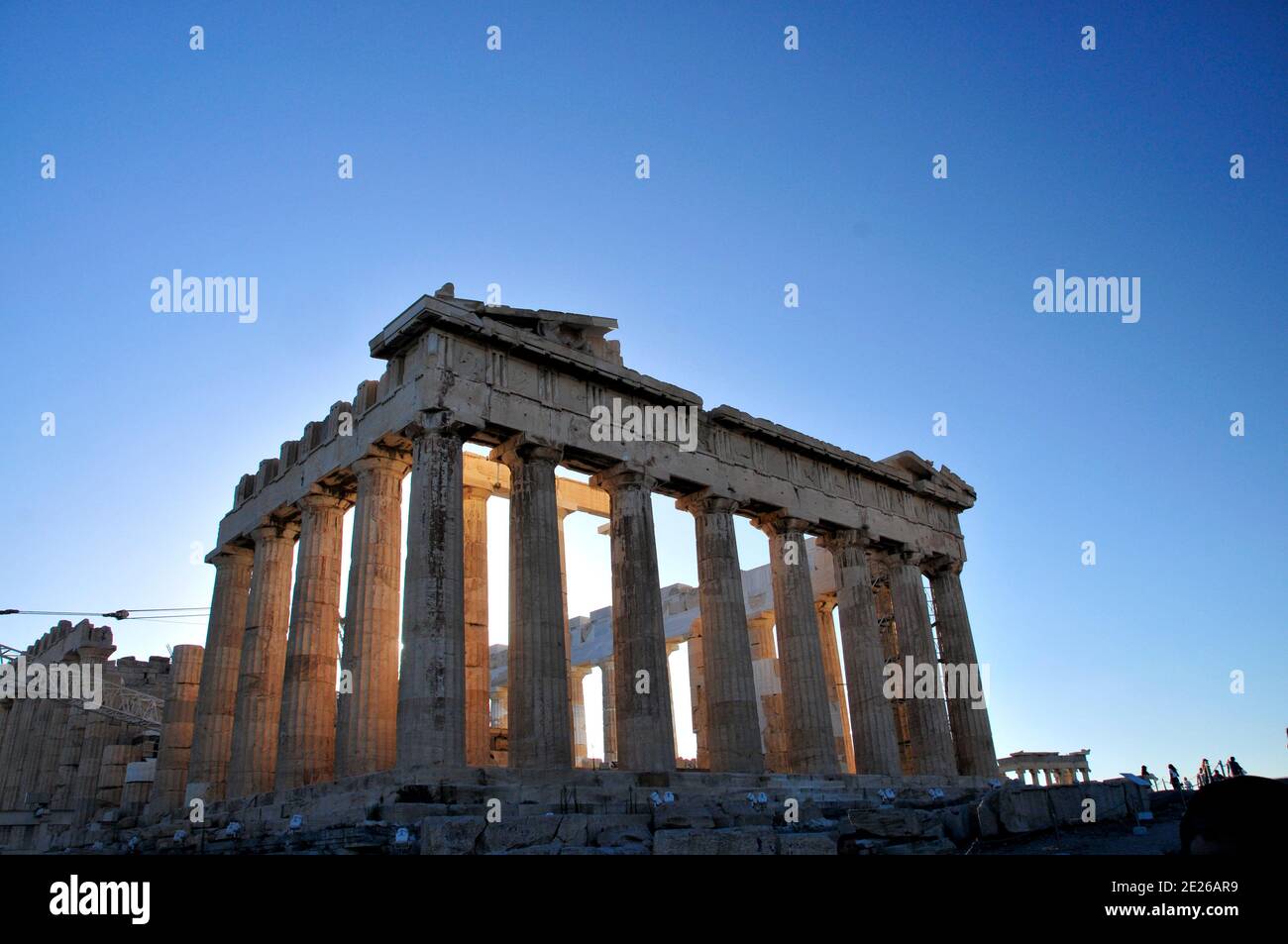The Parthenon, Athens acropolis, at dusk with clear skies Stock Photo - Alamy