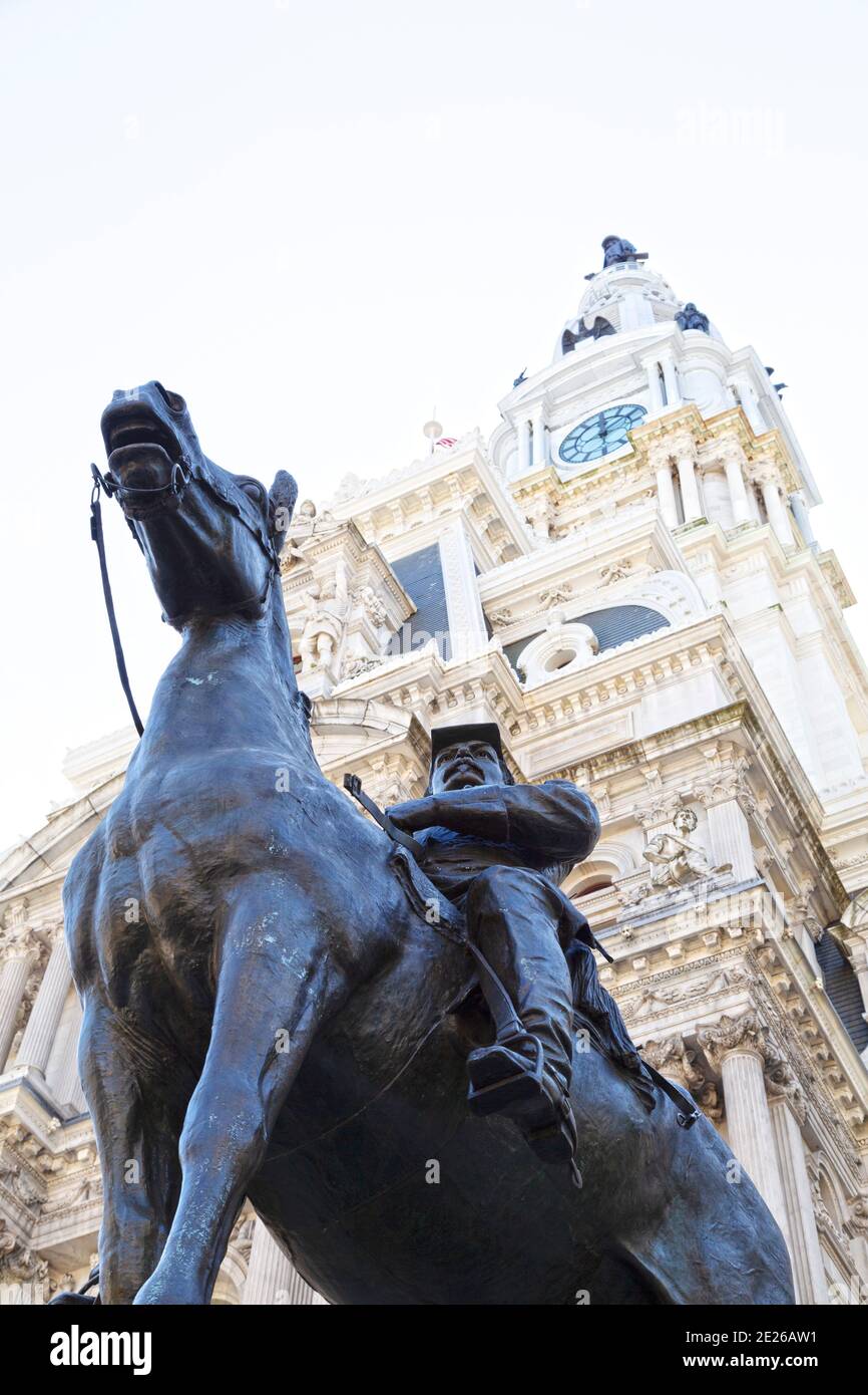 Statue of General George McClellan (1820 - 1863) in Philadelphia, USA ...