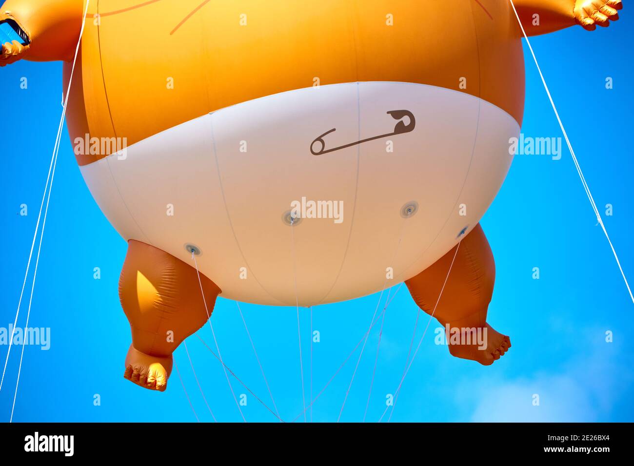 Trump Baby blimp flying in Parliament Square during an official visit ...