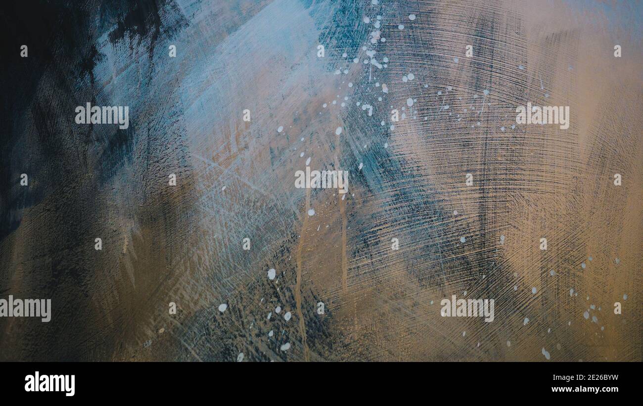 Concrete wall. Texture with splashes of paint, drops of paint on the ...
