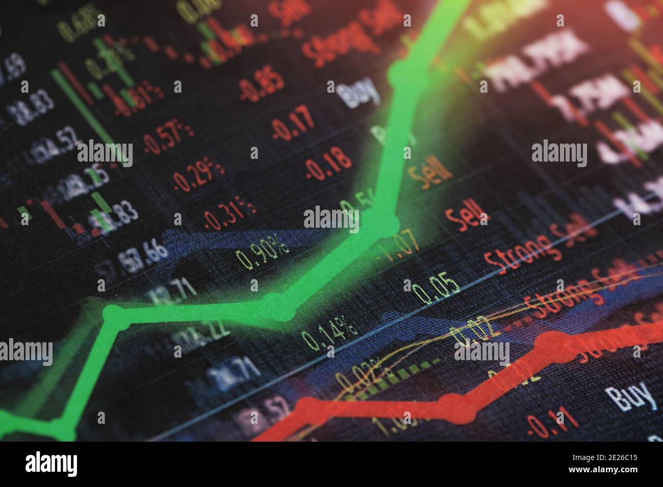 Illustration of a stock market graph Stock Photo - Alamy
