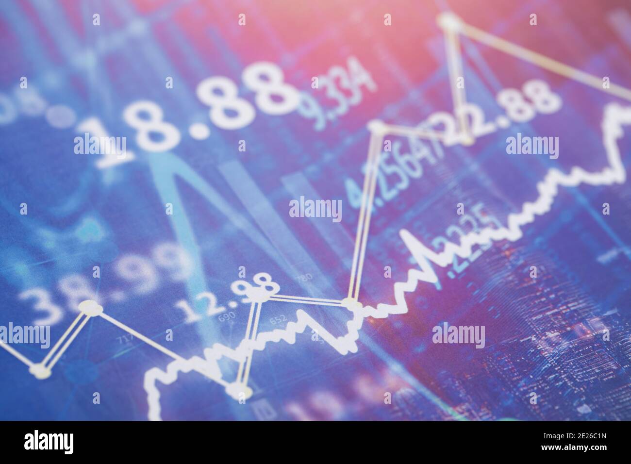 Illustration of a stock market graph Stock Photo - Alamy