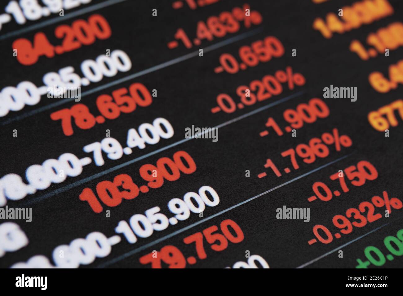 Illustration of a stock market graph Stock Photo - Alamy