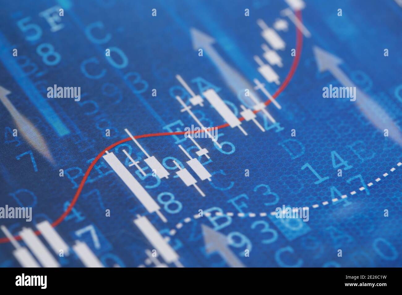 Illustration of a stock market graph Stock Photo - Alamy
