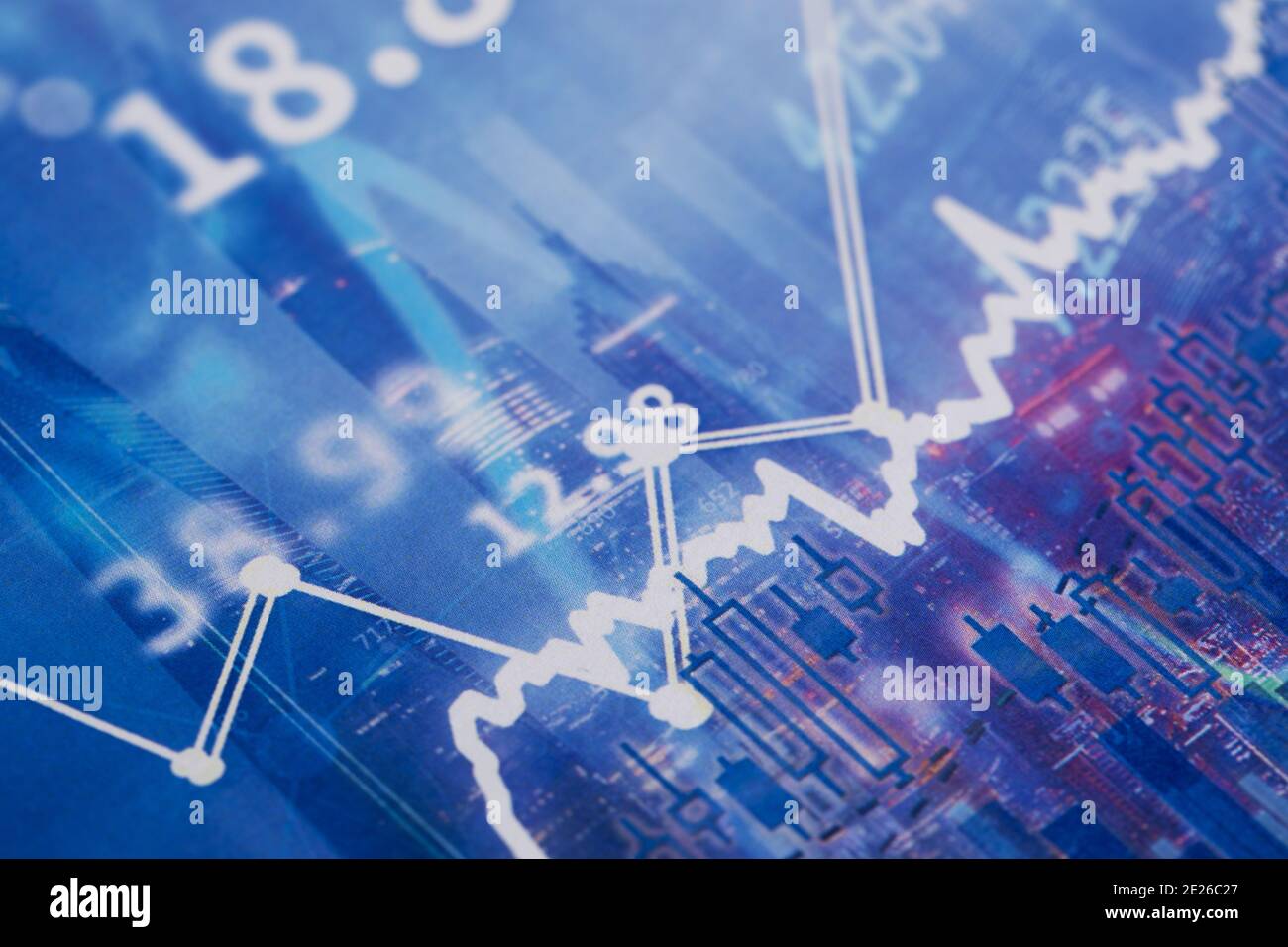 Illustration of a stock market graph Stock Photo - Alamy