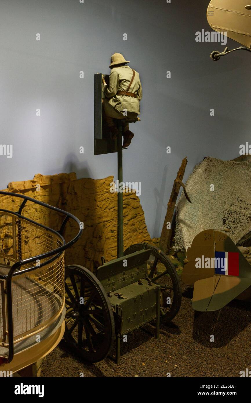 A WWI artillery observation ladder used by the Royal Artillery officers ...