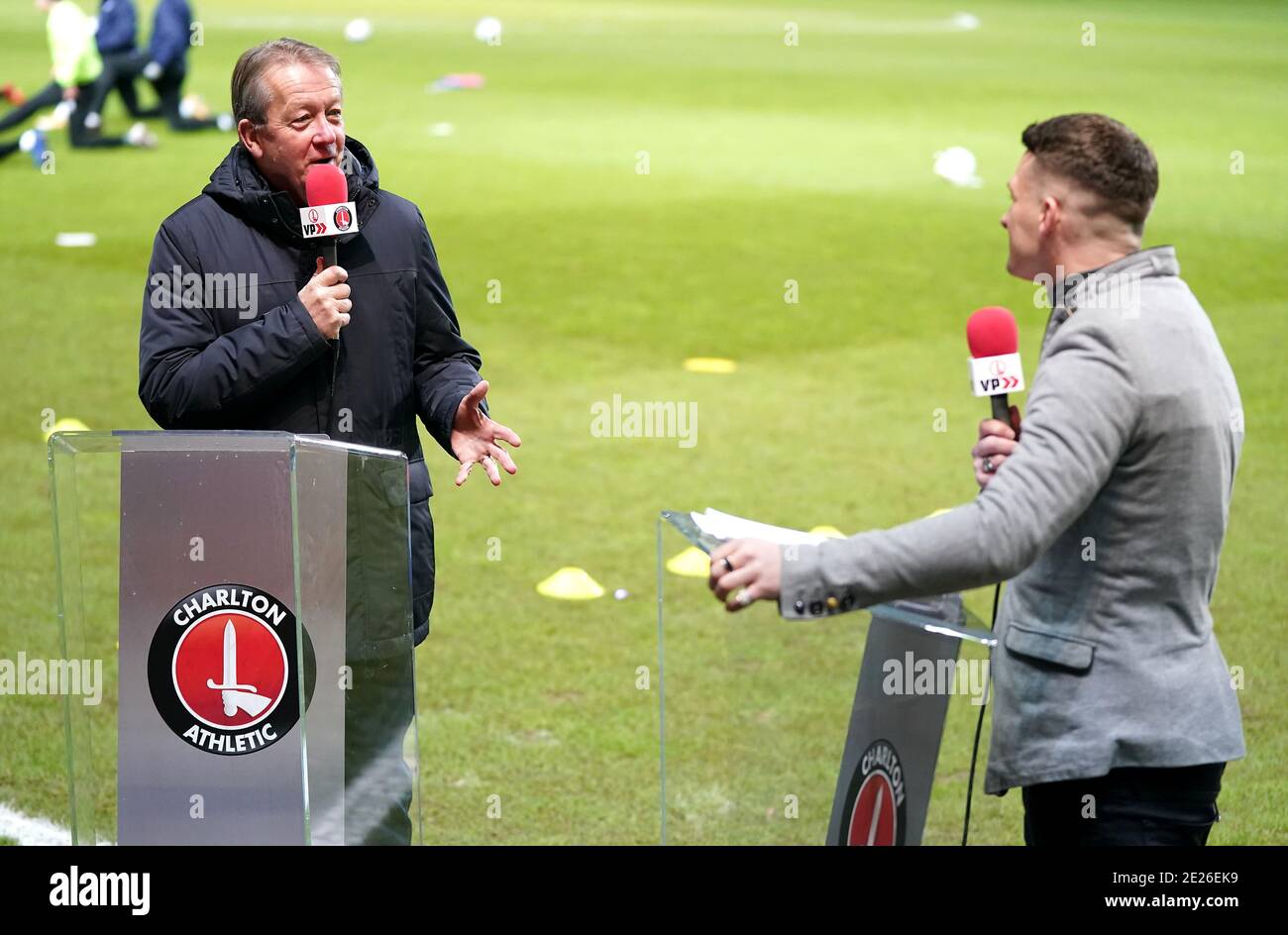 during the Sky Bet League One match at The Valley, London Stock Photo ...