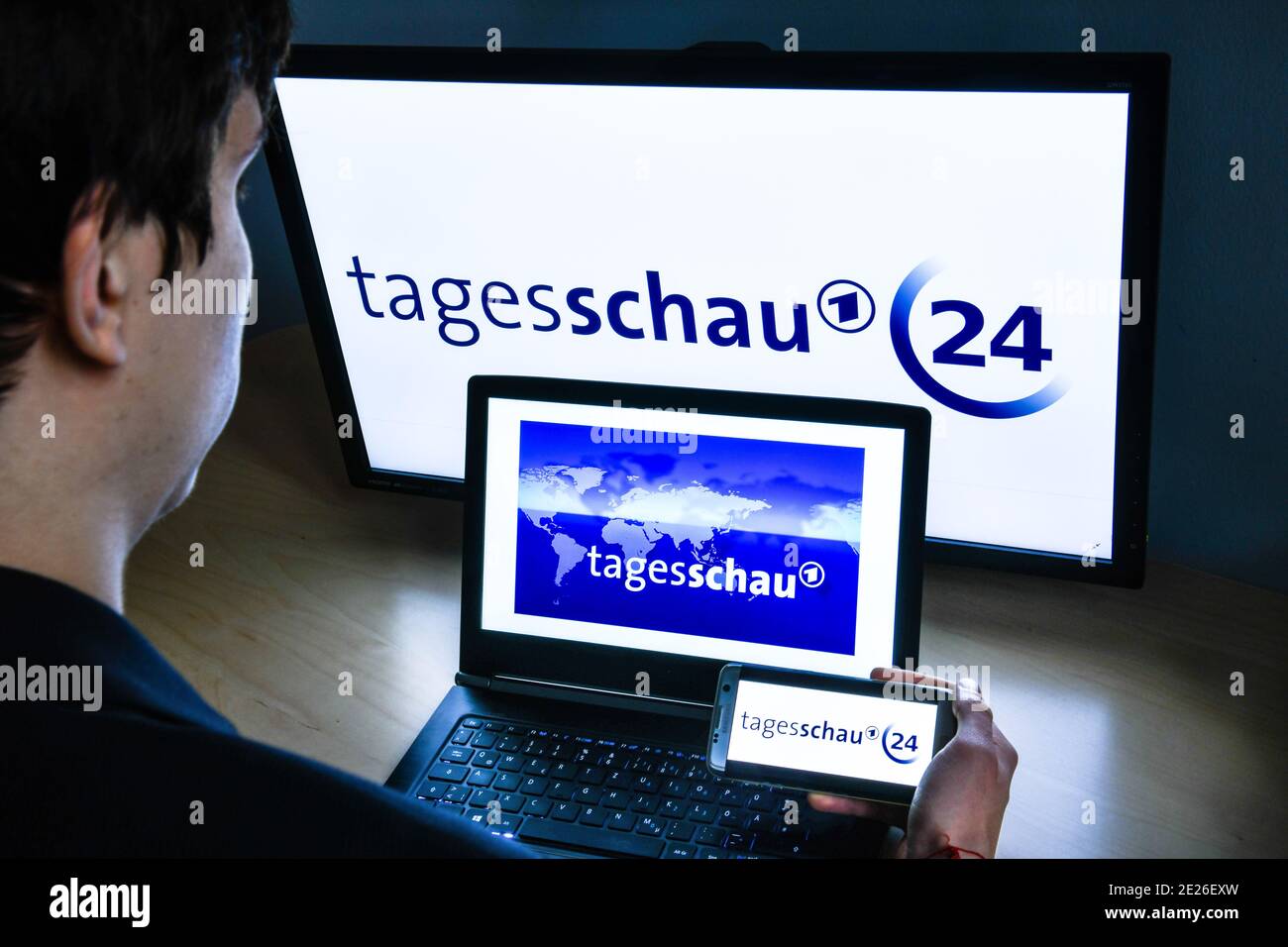 Logo Tagesschau 24 Stock Photo - Alamy