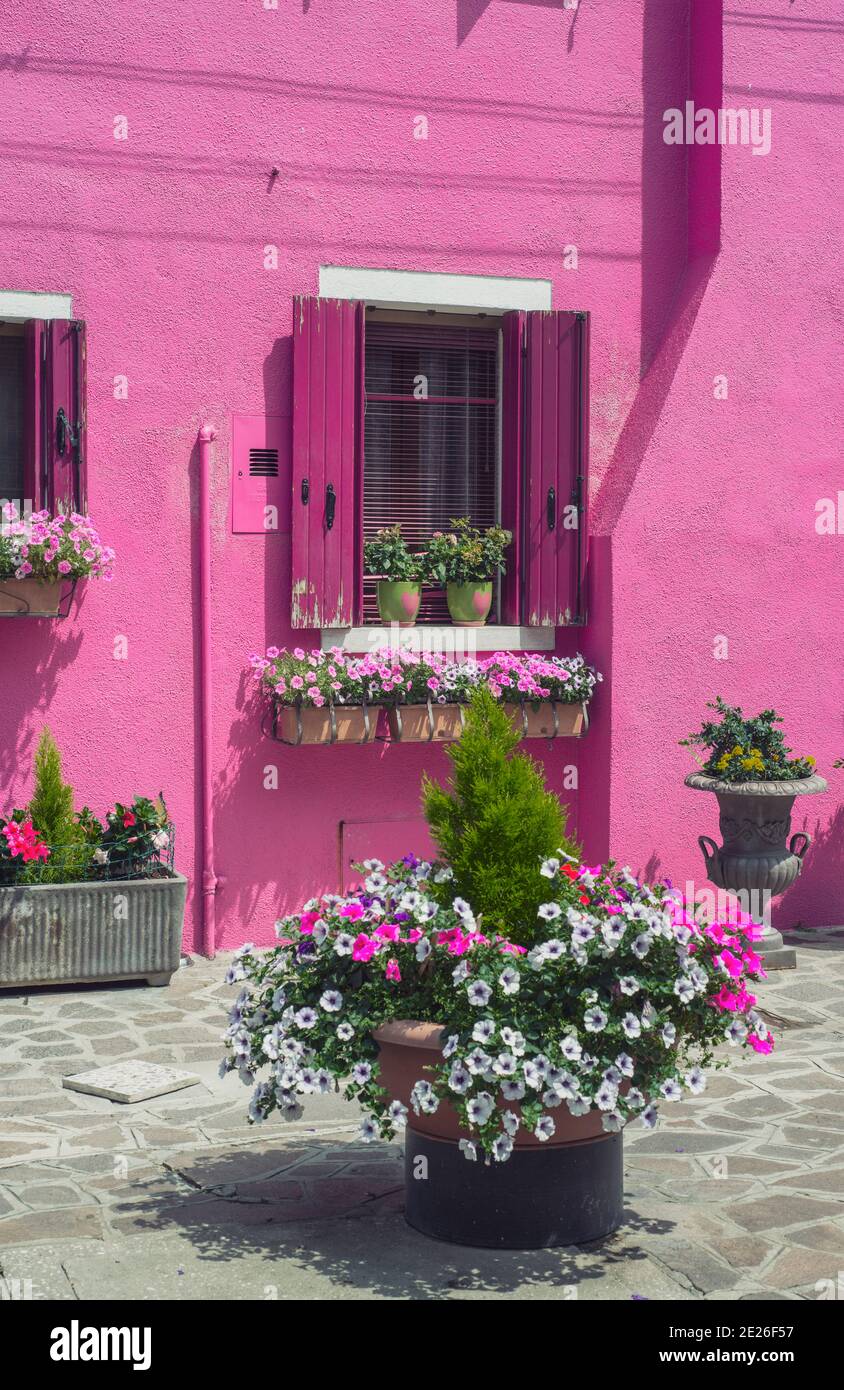 House painted in italian colors hi-res stock photography and images - Alamy