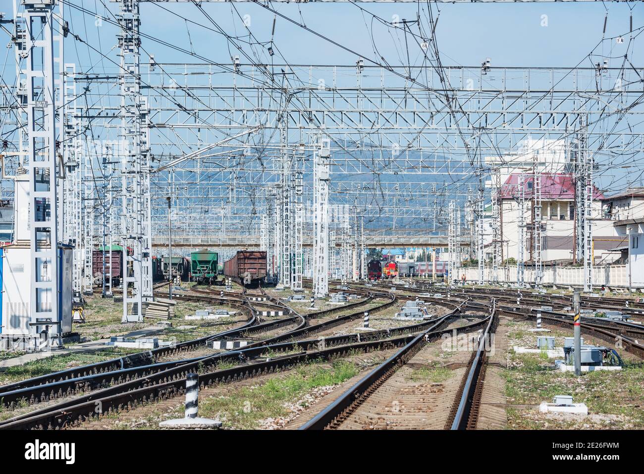 Day view of Adler railway station. Sochi. Russia Stock Photo - Alamy