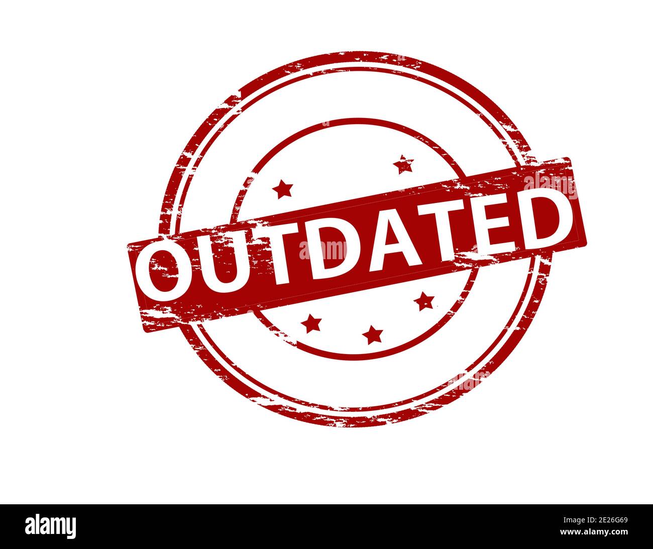 Rubber stamp with word outdated inside, vector illustration Stock Photo ...