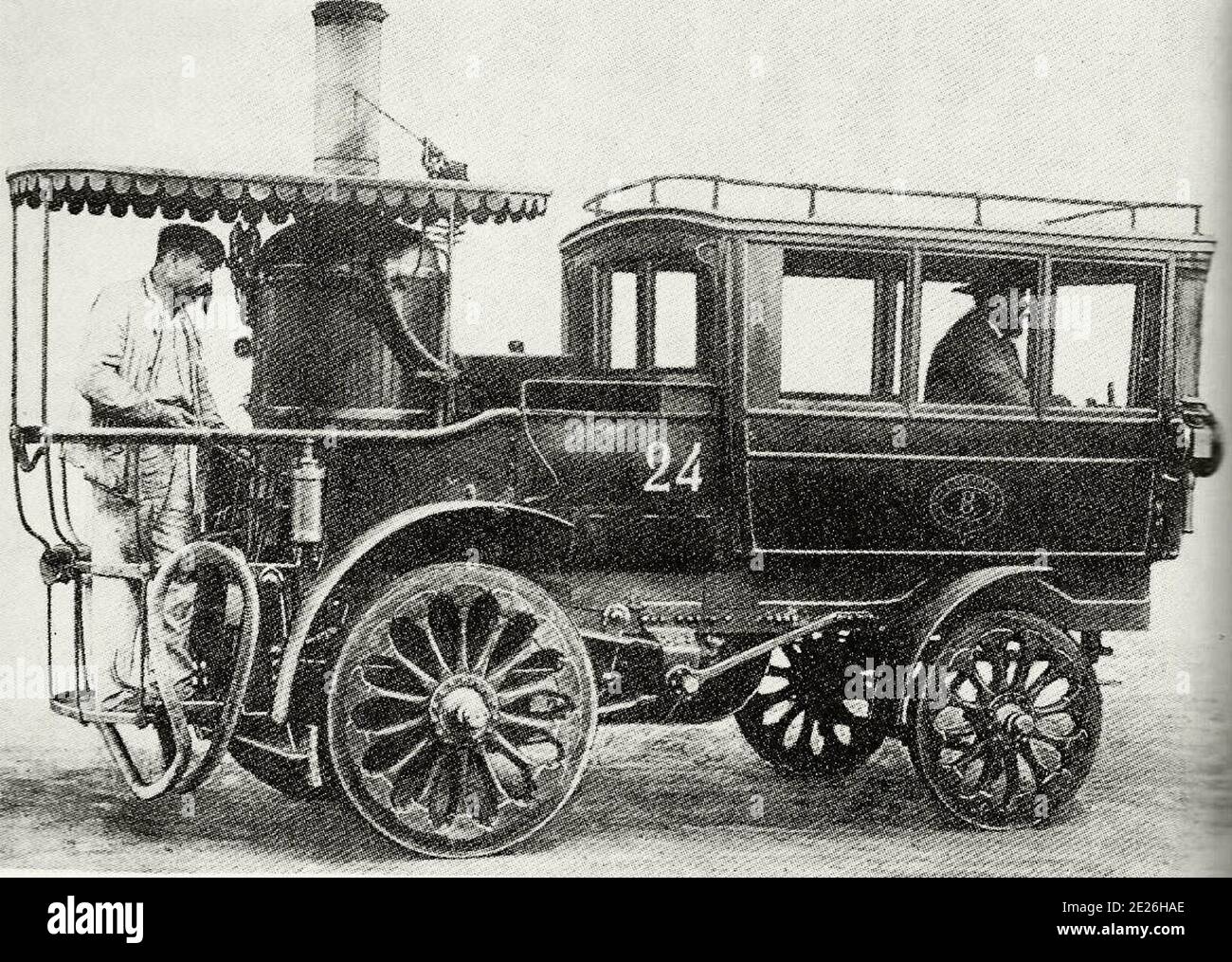 'La Nouvelle', steam car owned by Amédée Bollée senior in 1880 Stock ...