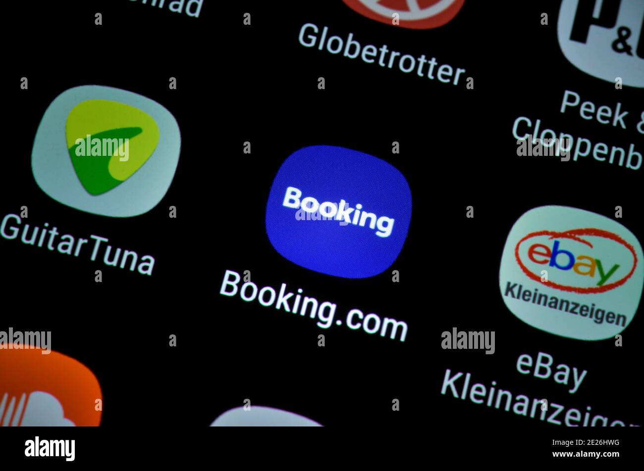 Smartphone, Display, App, booking.com Stock Photo - Alamy
