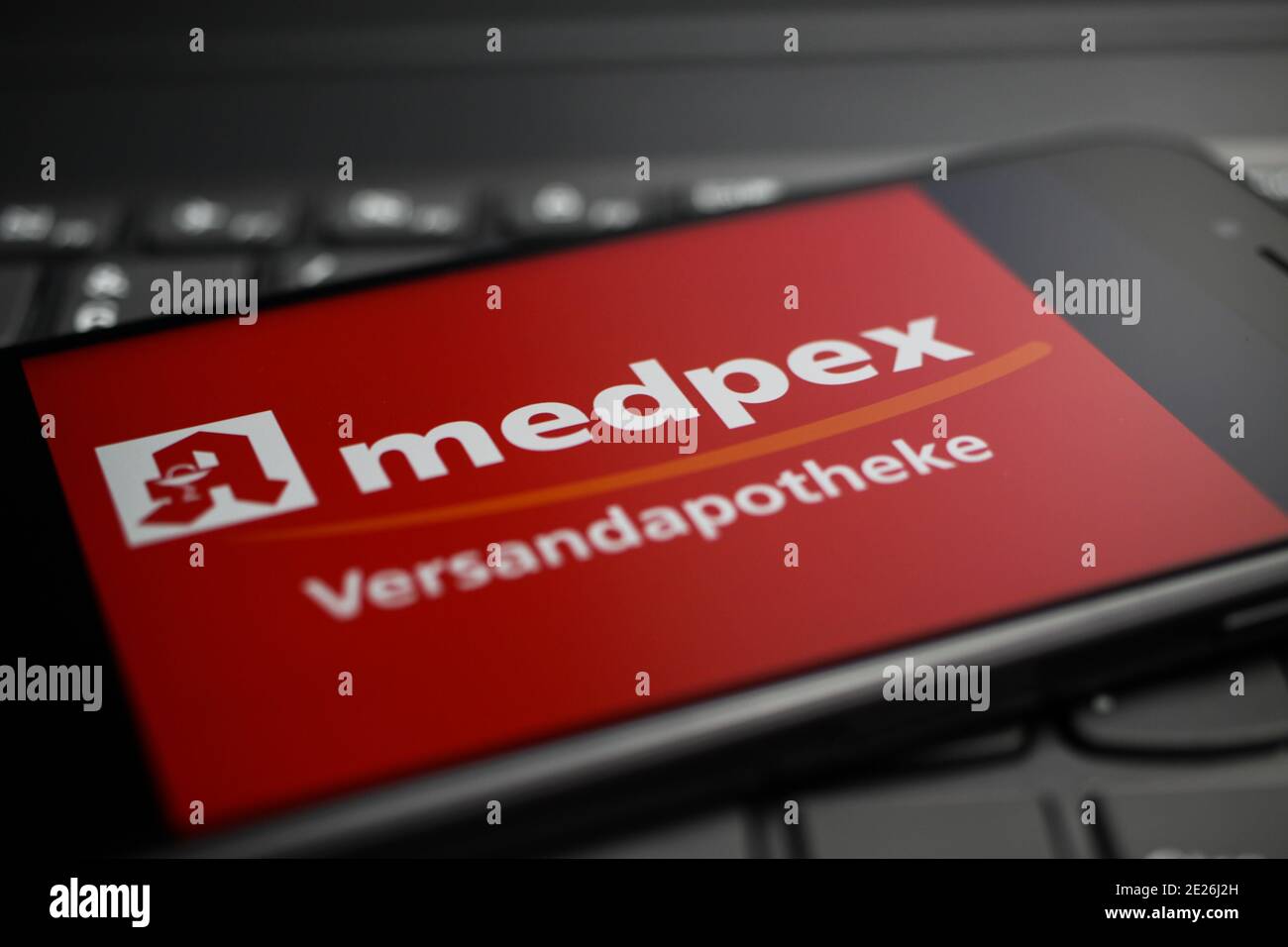 Viersen, Germany - May 9. 2020: Close up of mobile phone screen on ...