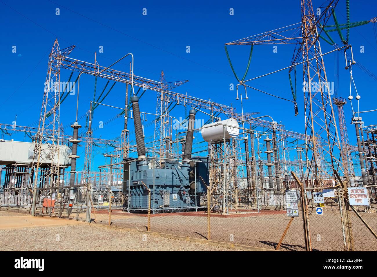 Electricity generation and distribution open station Stock Photo - Alamy
