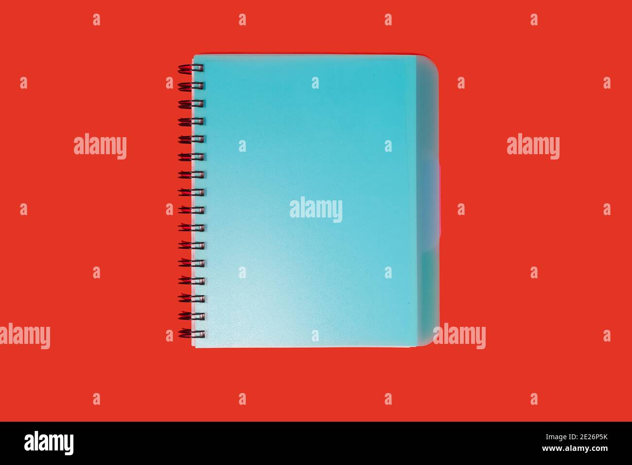 blue handmade spiral plastic notebook Stock Photo - Alamy