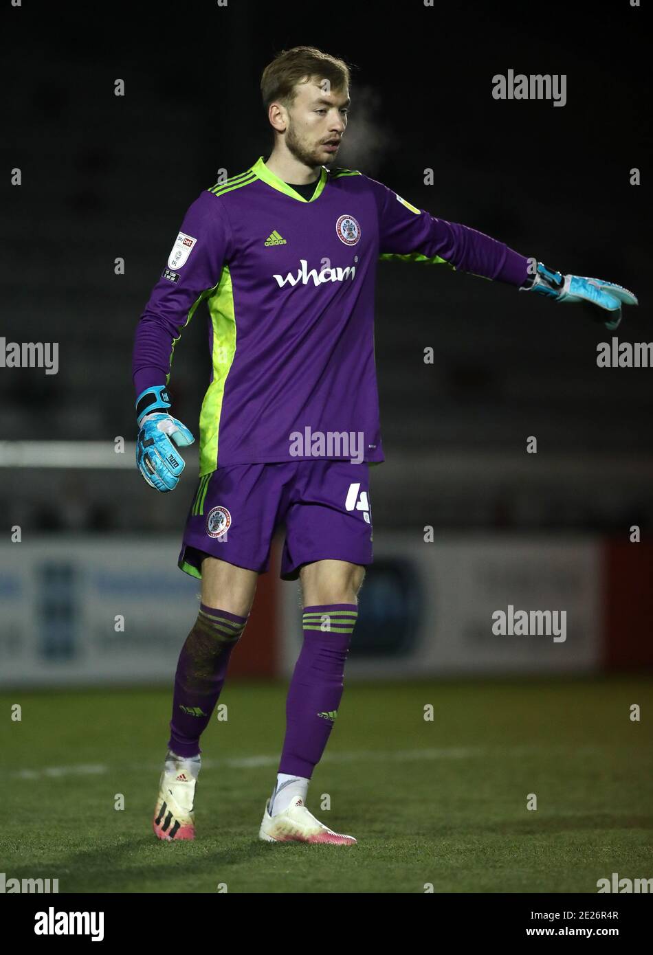 Accrington Stanley's Toby Savin during the Papa John's Trophy third ...