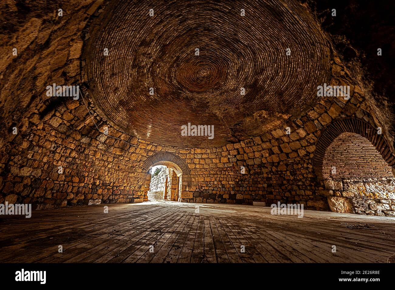 The domed entrance hall of the Sigacik castle,Sigacik,seferihisar izmir ...
