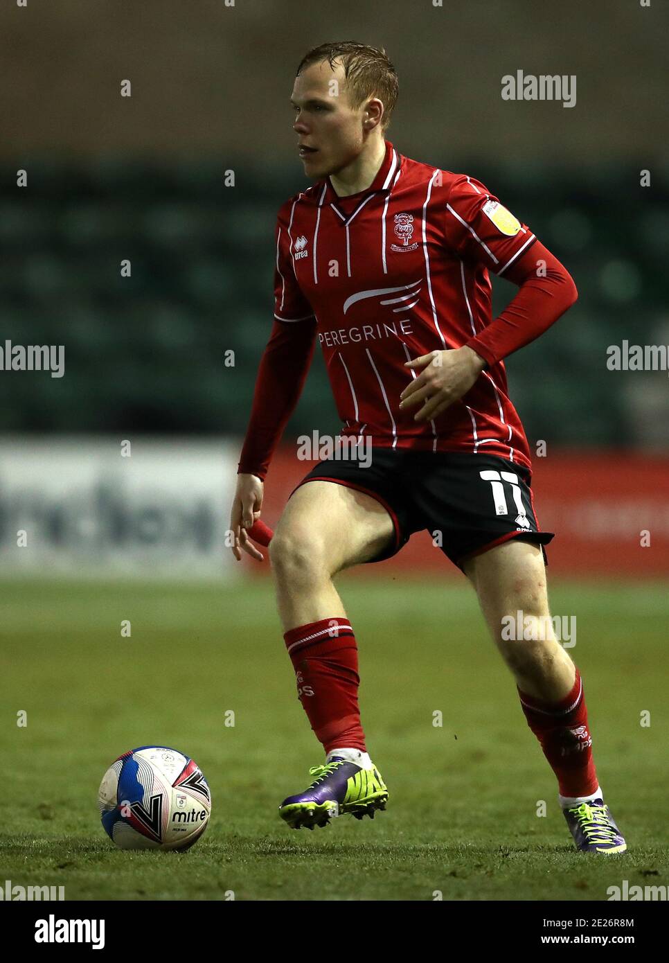 Lincoln City's Anthony Scully during the Papa John's Trophy third round ...