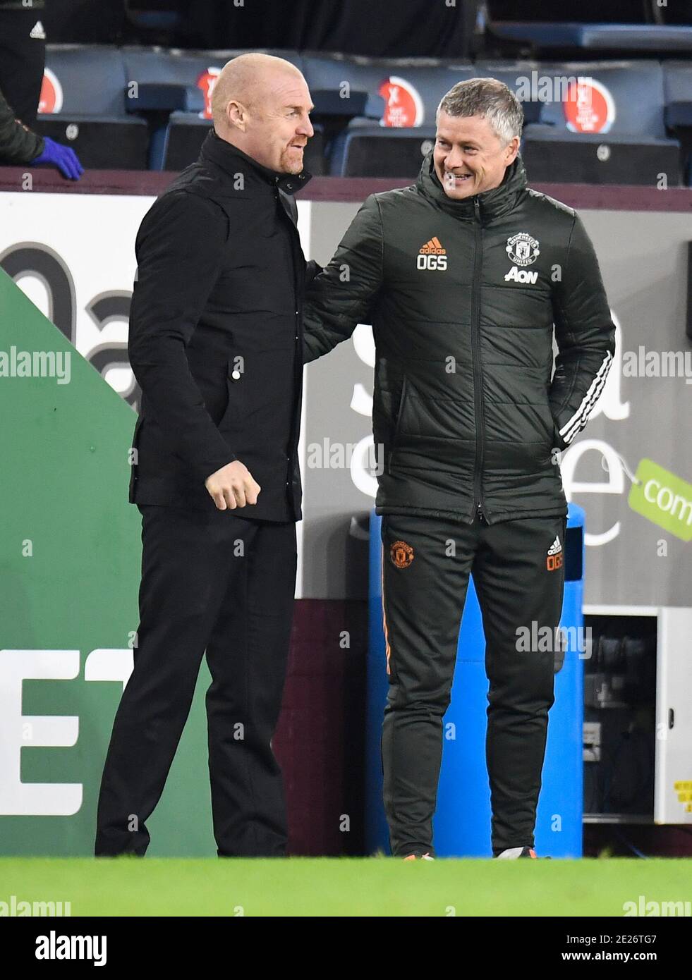 Burnley manager Sean Dyche and Manchester United manager Ole Gunnar ...