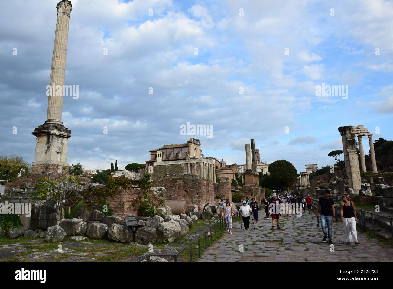 Colonna di Foca - Column of Phocas in the Roman Forum in Rome, Italy ...
