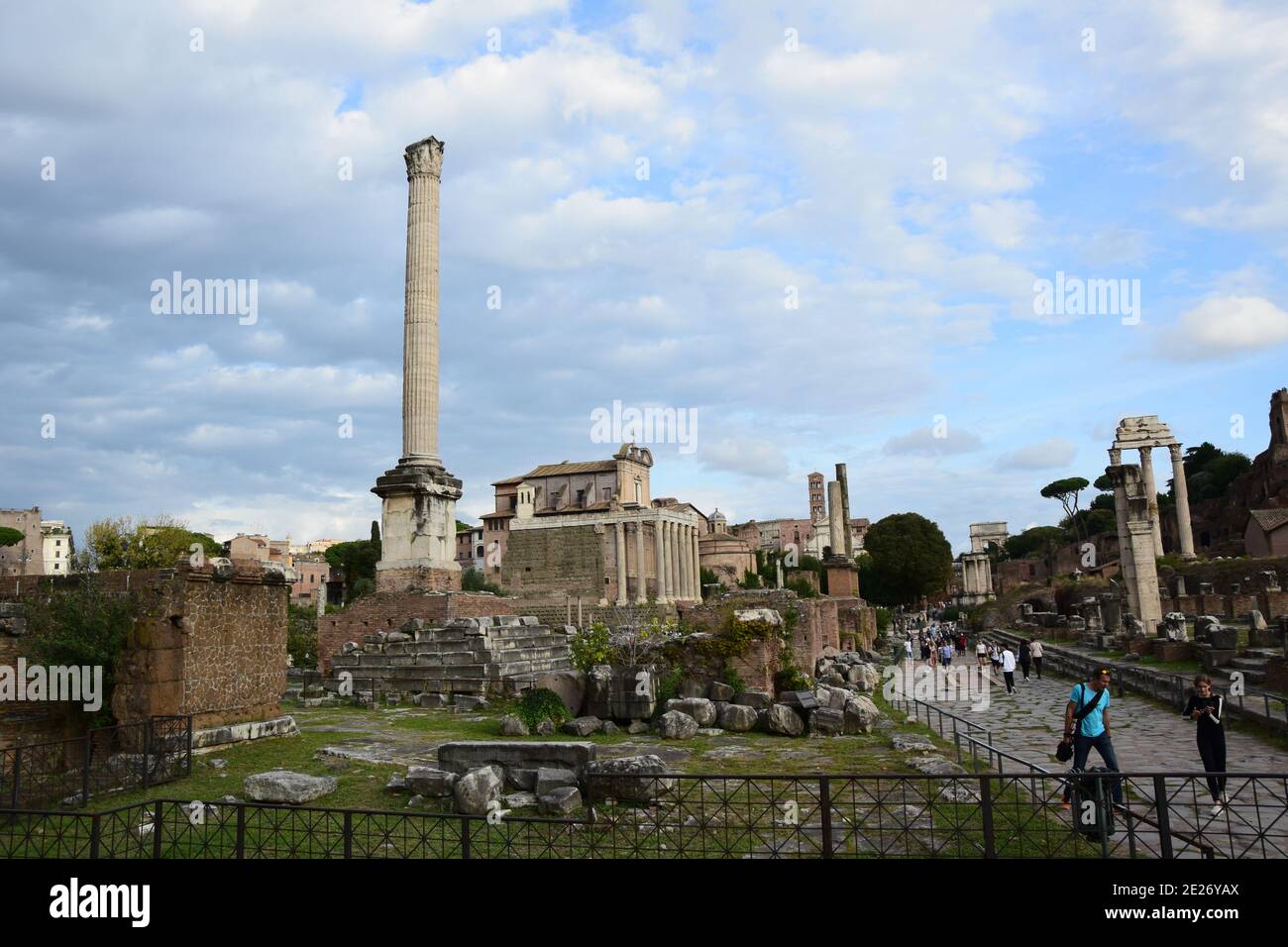 Colonna di Foca - Column of Phocas in the Roman Forum in Rome, Italy ...