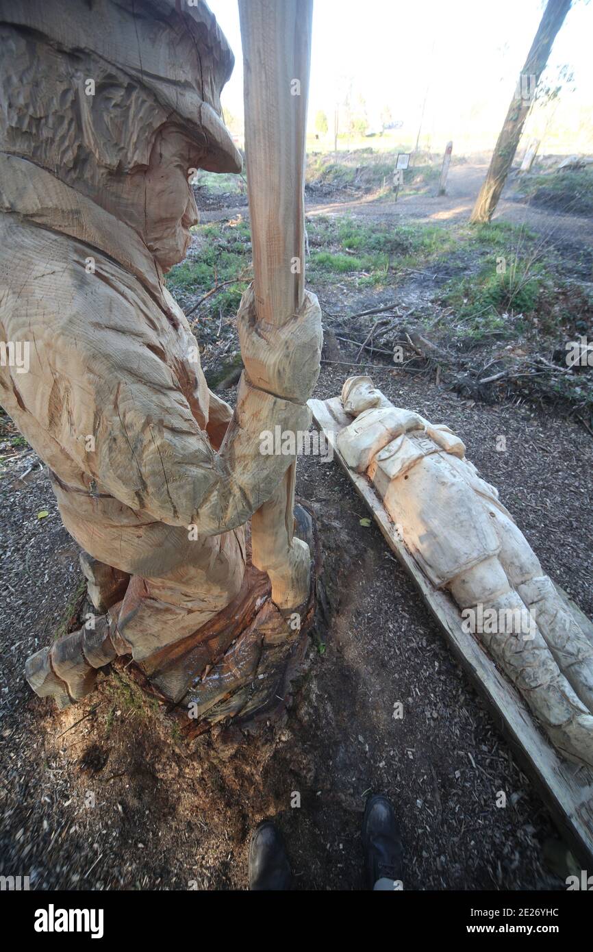 Rozelle Park, Ayr, Ayrshire, Scotland,UK. First World War commemorative ...