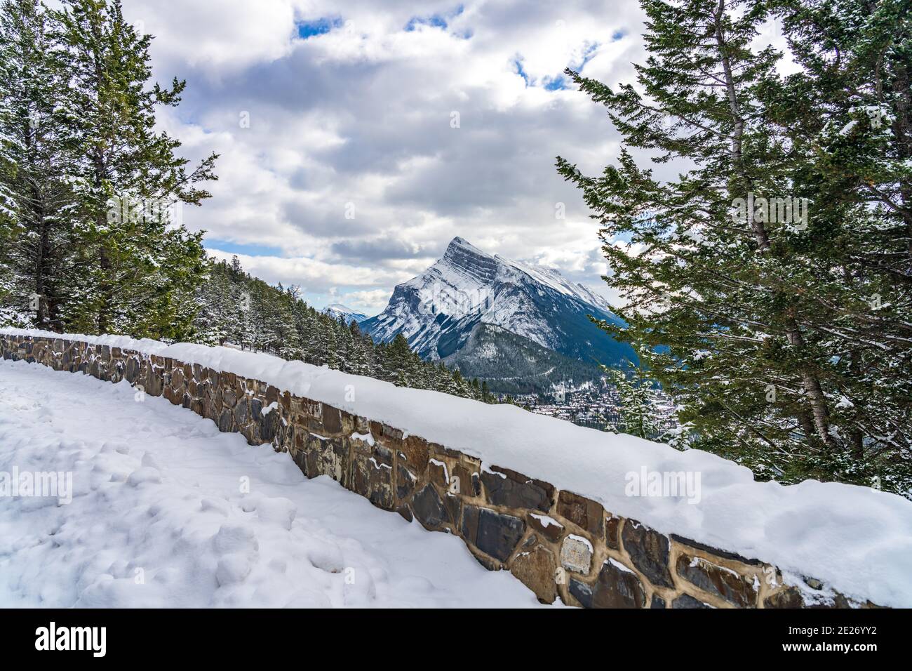 Mount Norquay Banff View Point. Banff National Park, Canadian Rockies ...