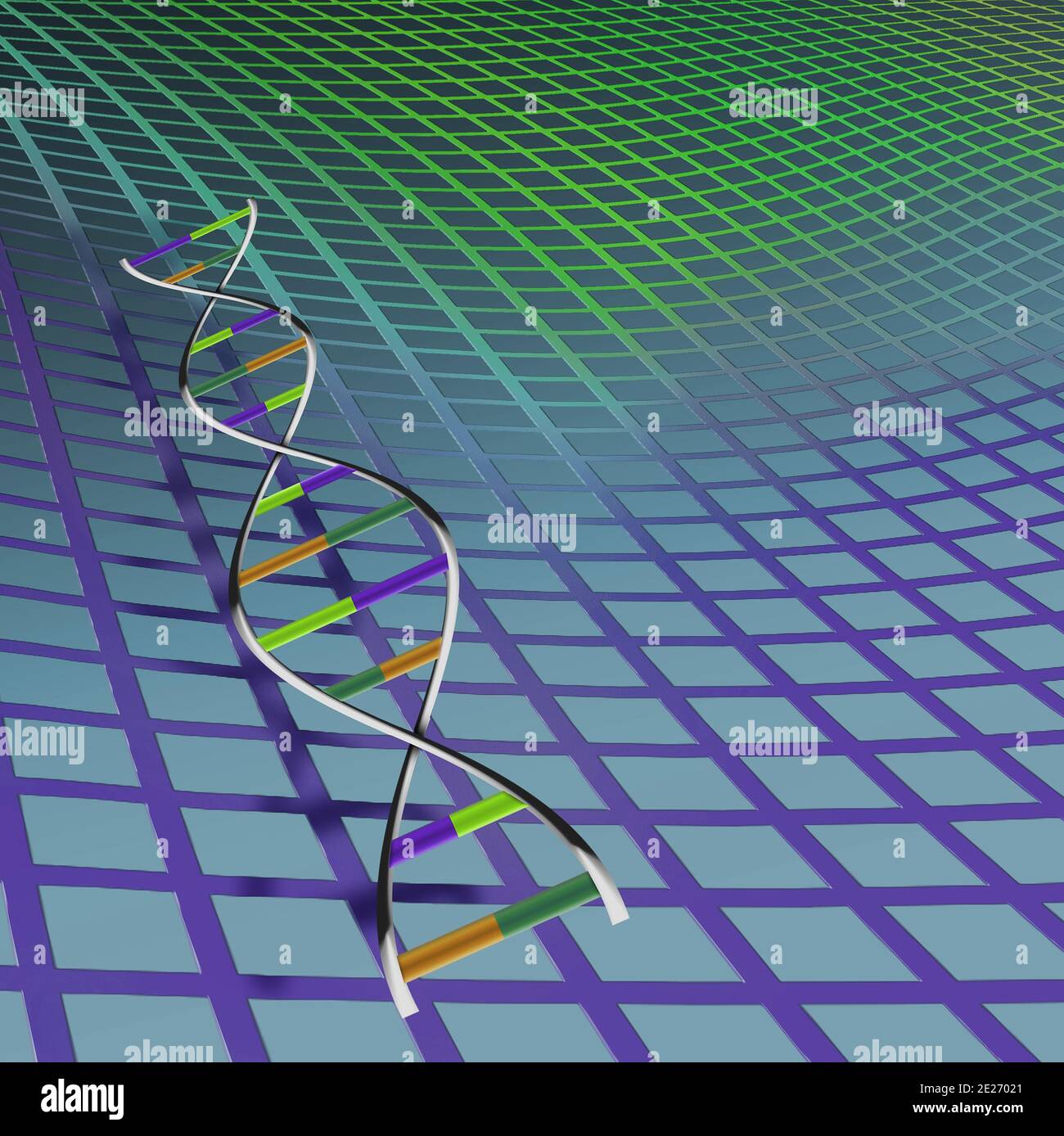DNA strand and grid. 3D rendering Stock Photo - Alamy
