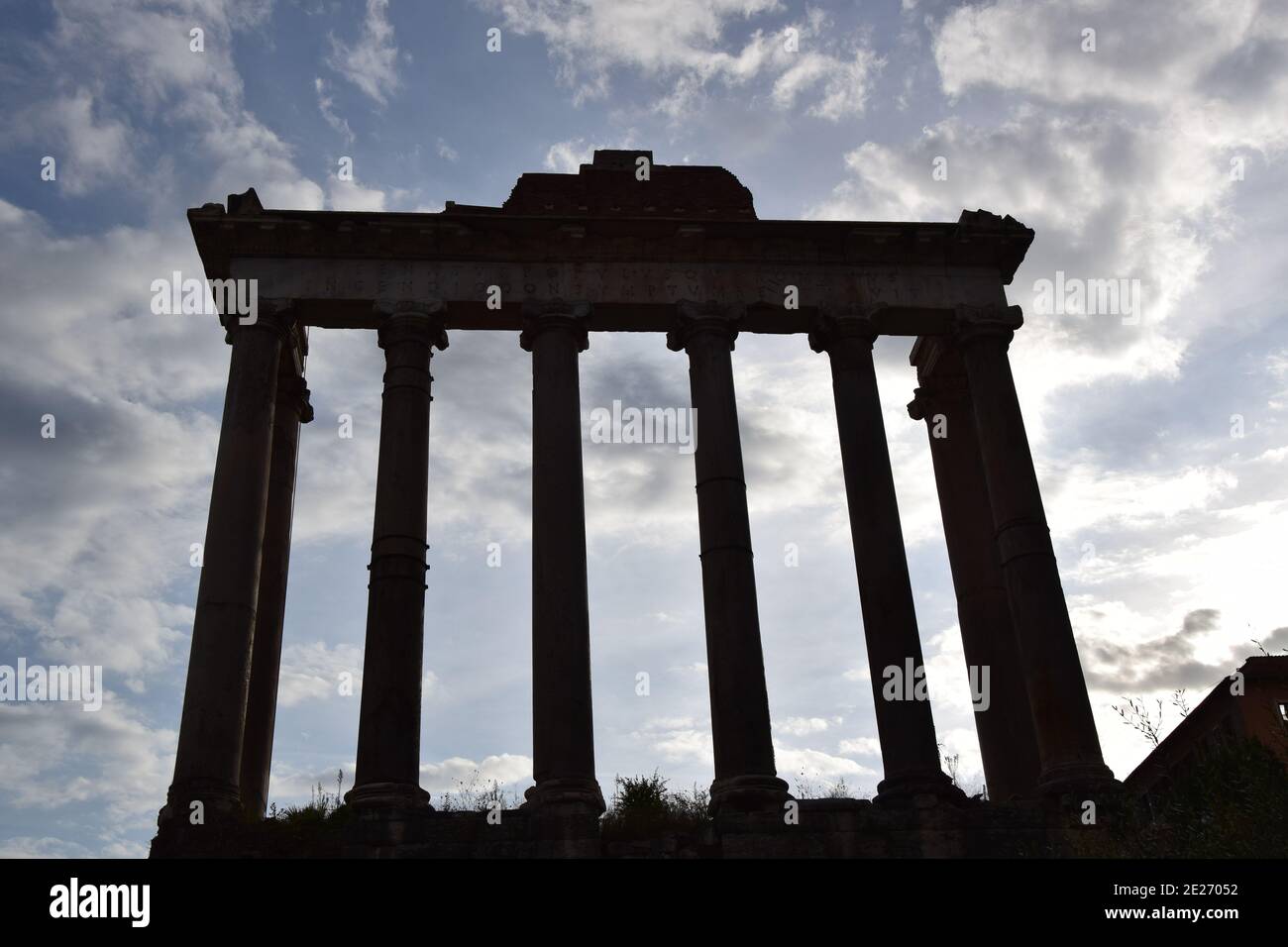 Temple of Saturn - Forum Romanum in Rome, Italy Stock Photo - Alamy