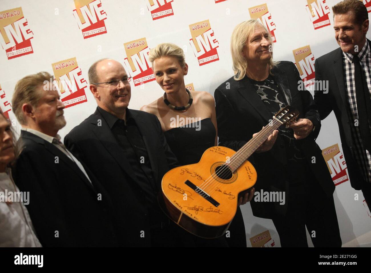 Prince Albert II of Monaco and his fiancee Charlene Wittstock meet with ...