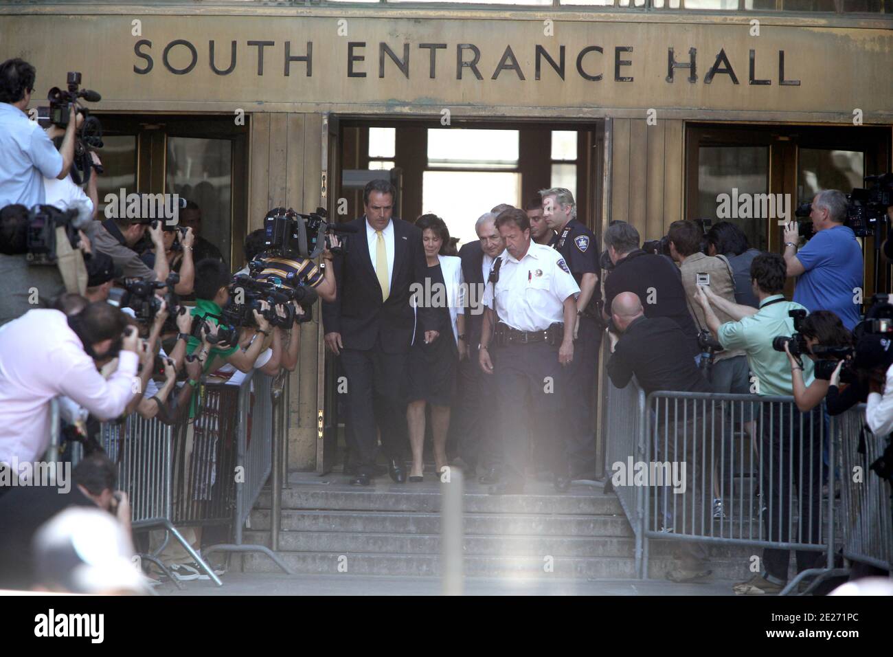 Dominique Strauss-Kahn and his wife Anne Sinclair leave The Court in ...