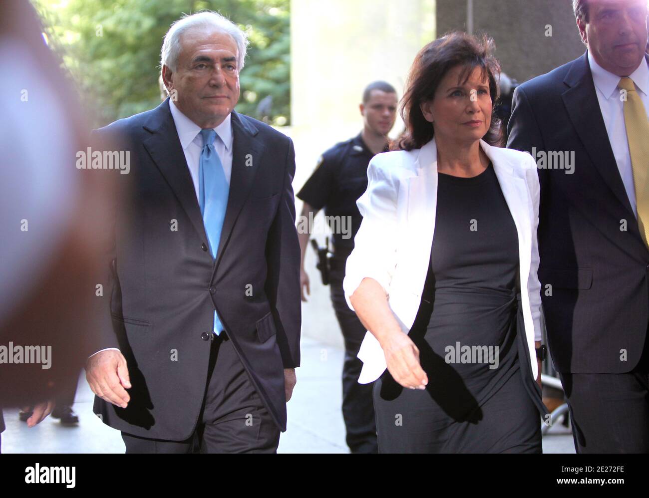 Dominique Strauss-Kahn and his wife Anne Sinclair arrive at The Court ...