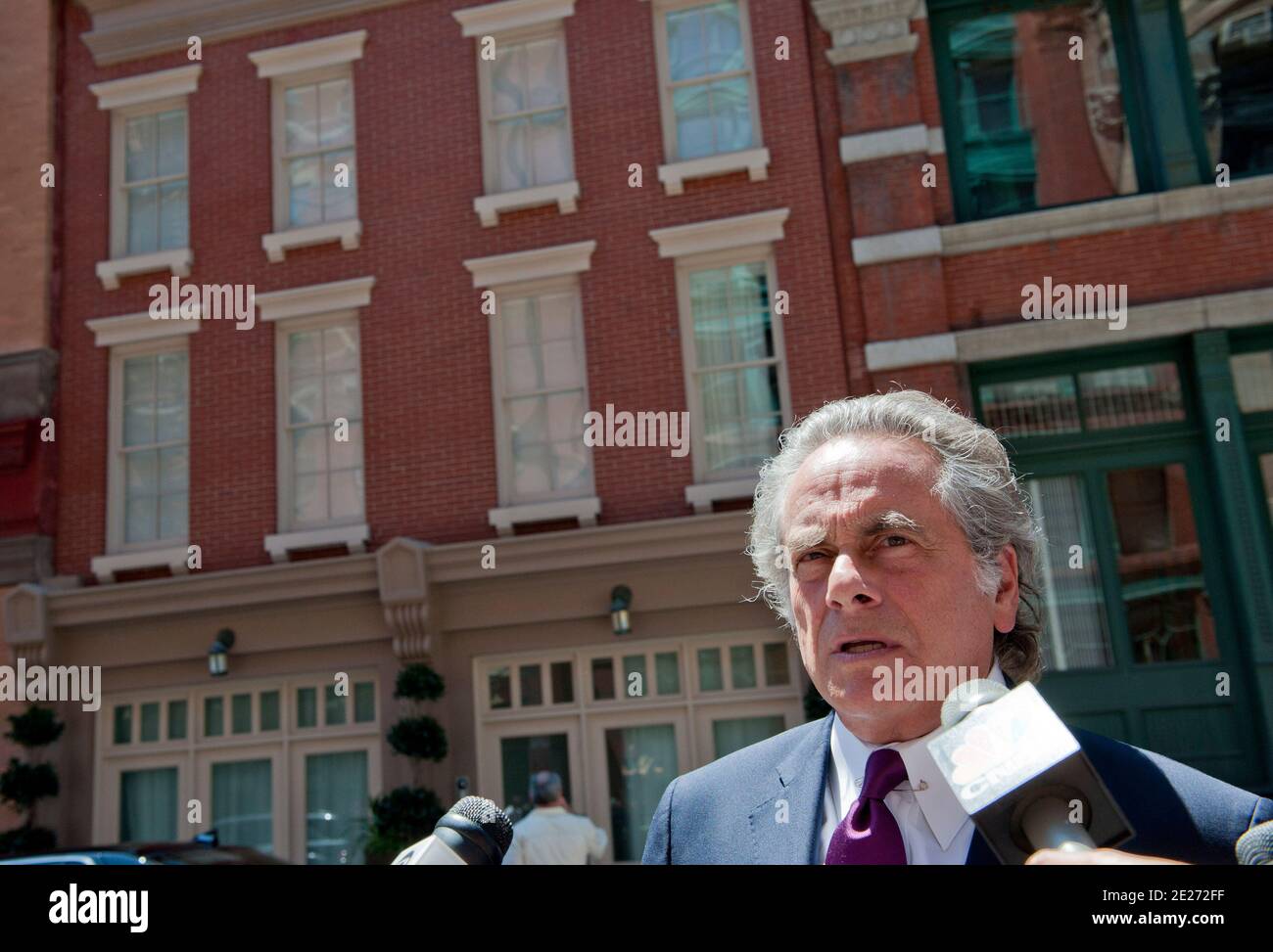 Ben Brafman, attorney for Dominique Strauss Khan outside 153 Franklin ...