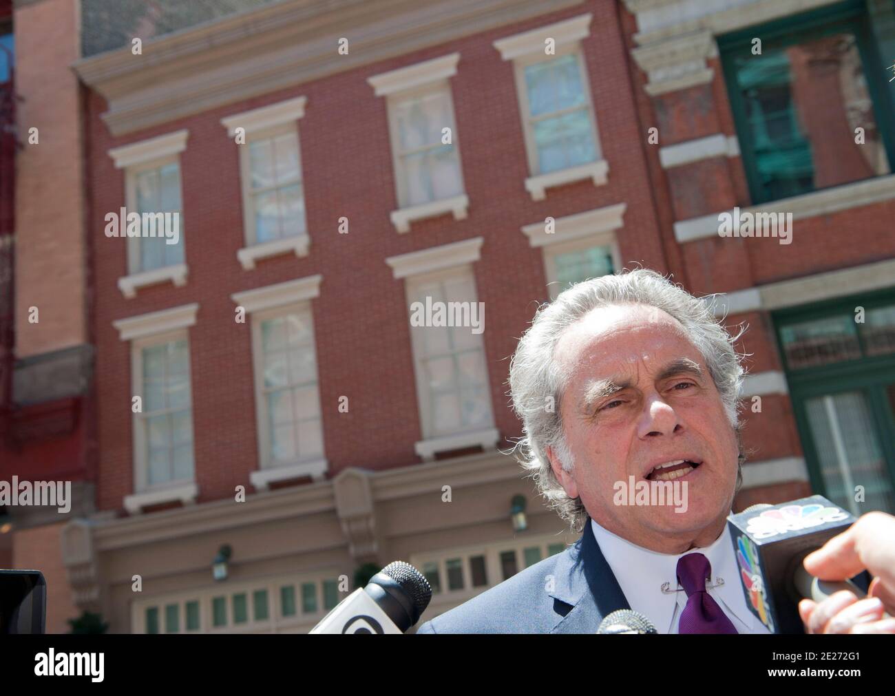 Ben Brafman, attorney for Dominique Strauss Khan outside 153 Franklin ...