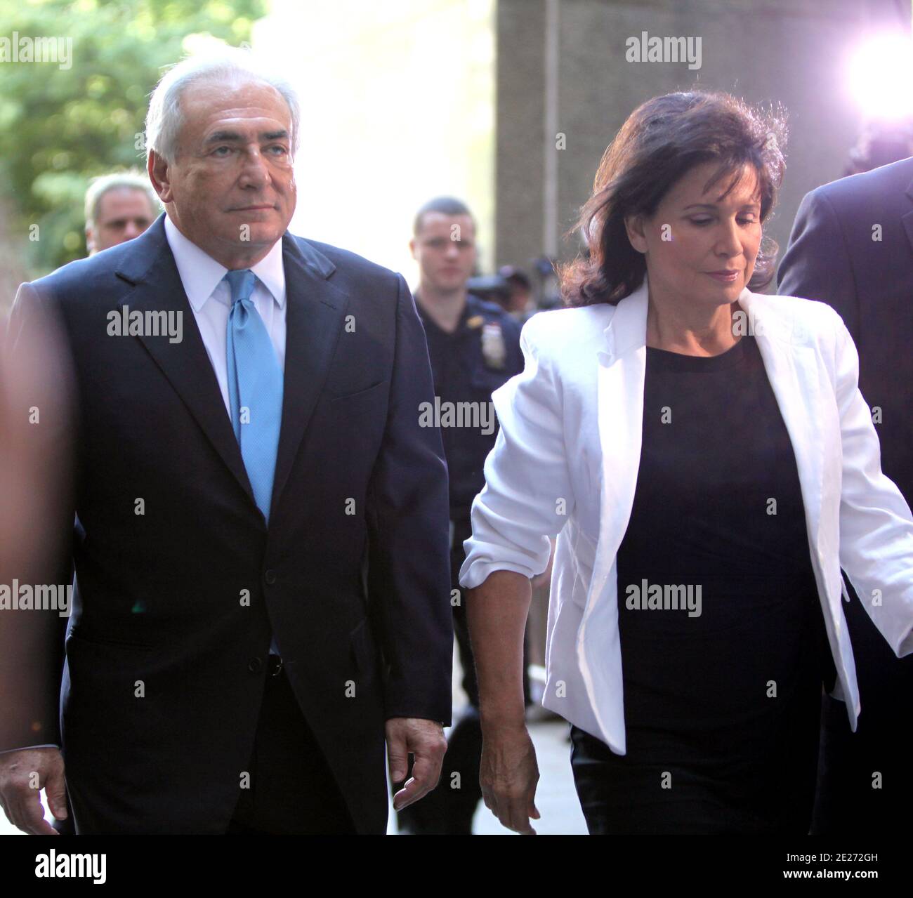 Dominique Strauss-Kahn and his wife Anne Sinclair arrive at The Court ...