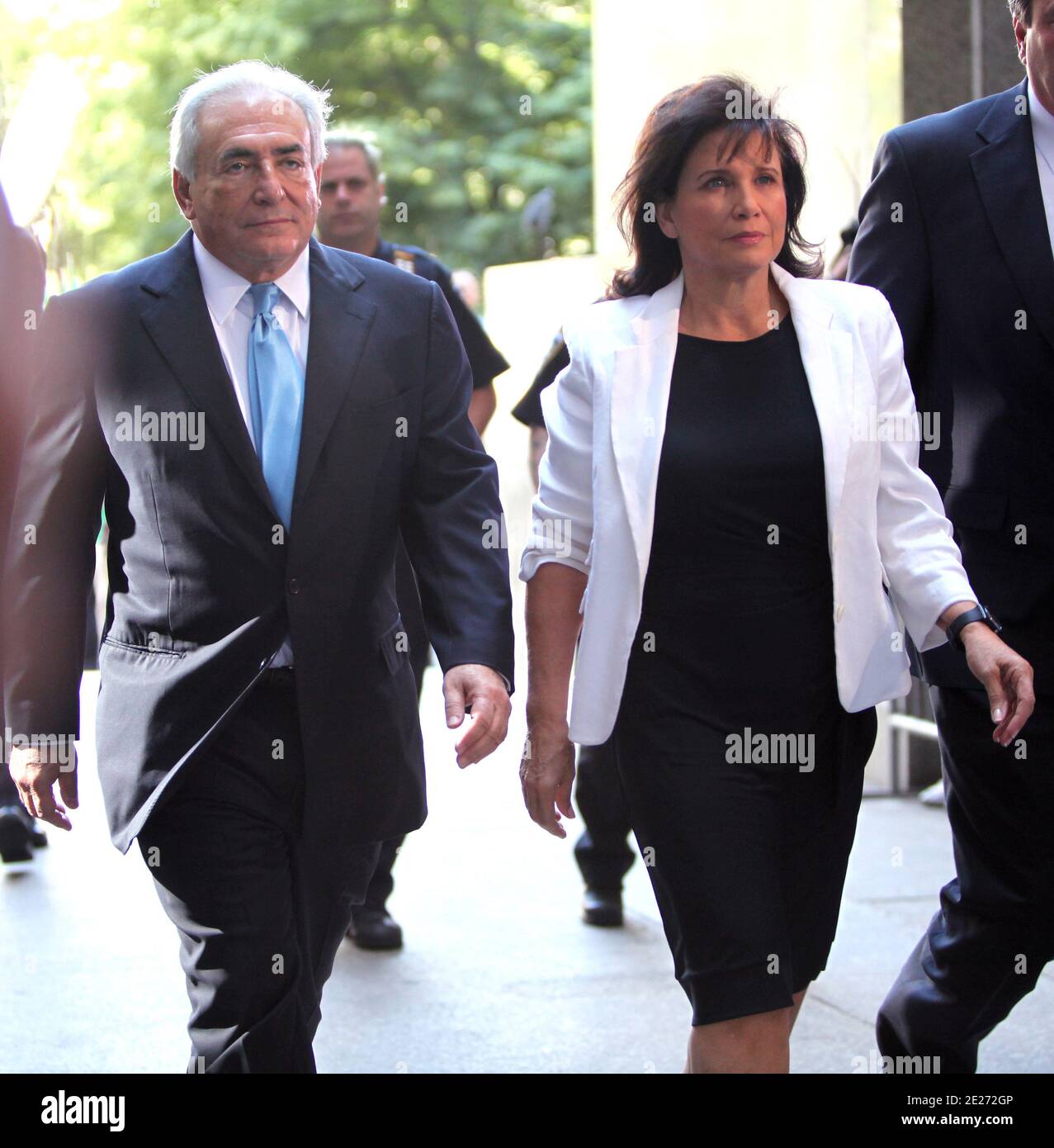 Dominique Strauss-Kahn and his wife Anne Sinclair arrive at The Court ...