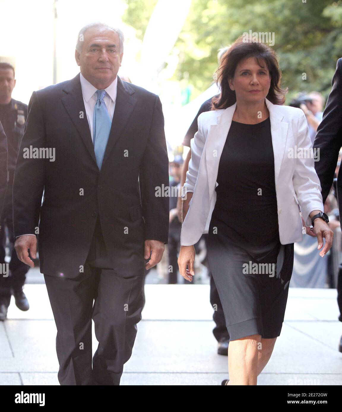 Dominique Strauss-Kahn and his wife Anne Sinclair arrive at The Court ...