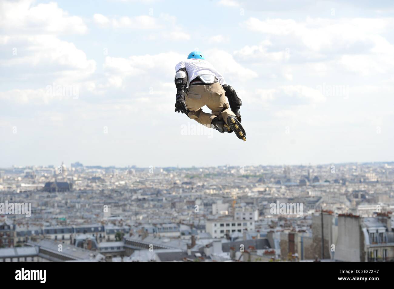 World roller champion Taig Khris during a training session at the Sacre ...