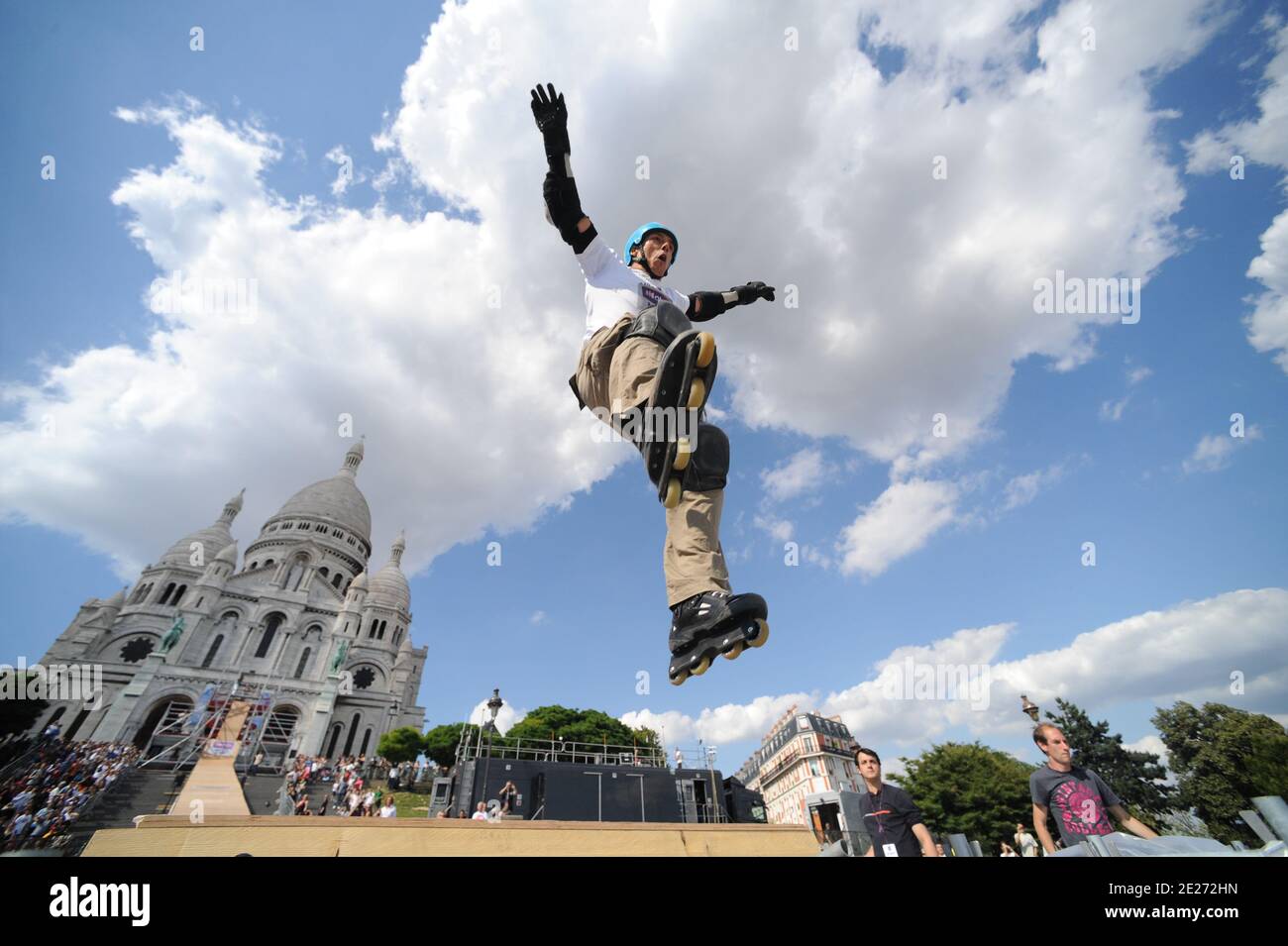 World roller champion Taig Khris during a training session at the Sacre ...