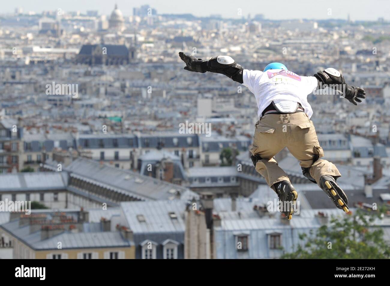 World roller champion Taig Khris during a training session at the Sacre ...