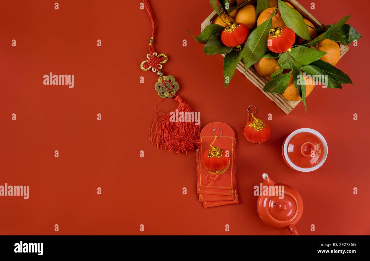 Chinese Lunar New Year celebrations with red envelope Ang Pau asian ...