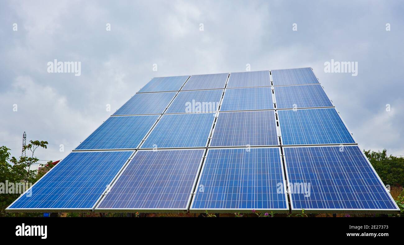 Solar panel produces green, environmentally friendly energy from the ...