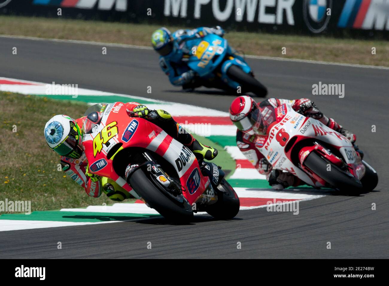 Italy's MotoGP rider Valentino Rossi from Ducati during the MotoGP ...