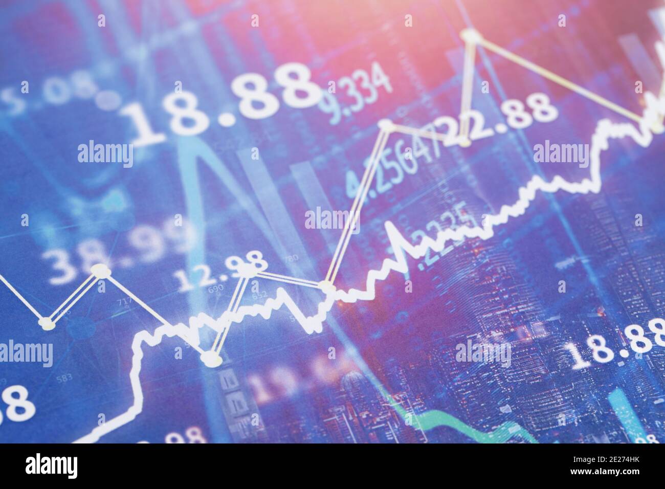 Illustration of a stock market graph Stock Photo - Alamy