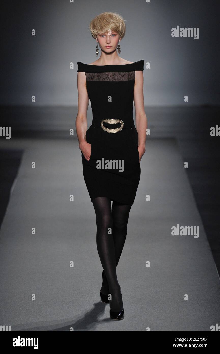 A model displays a creation designed by Christophe Josse for his Fall ...