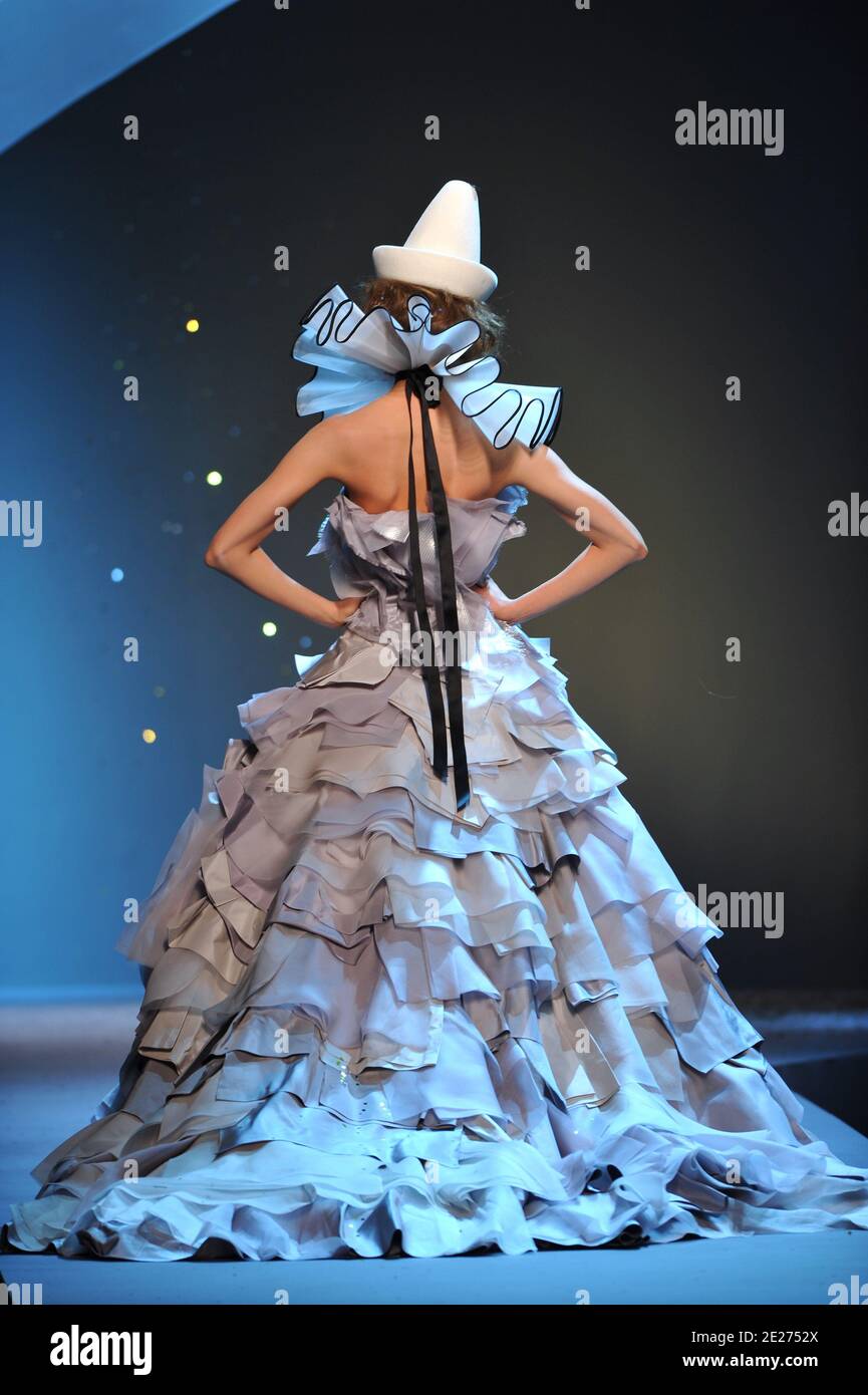 A model displays a creation designed by Bill Gaytten for Christian Dior ...