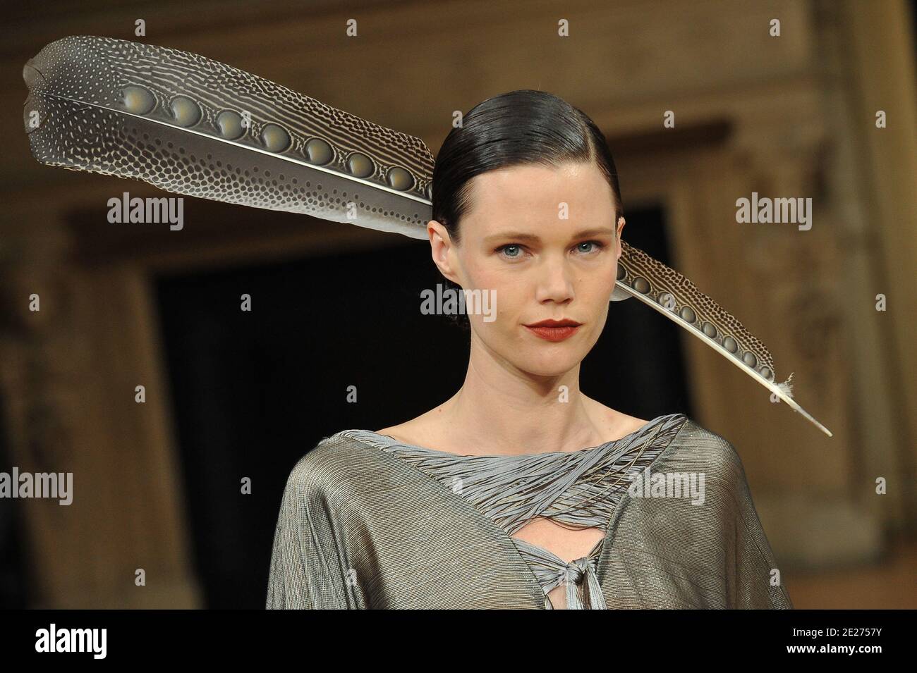 A model displays a creation designed by Alexis Mabille for his Fall ...