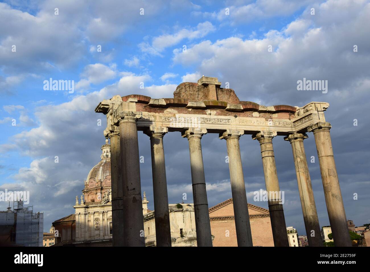 Temple of Saturn - Forum Romanum in Rome, Italy Stock Photo - Alamy